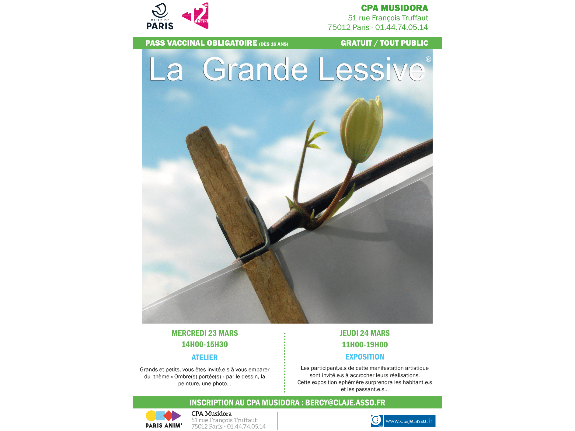 [Atelier et Exposition] La grande Lessive – Claje