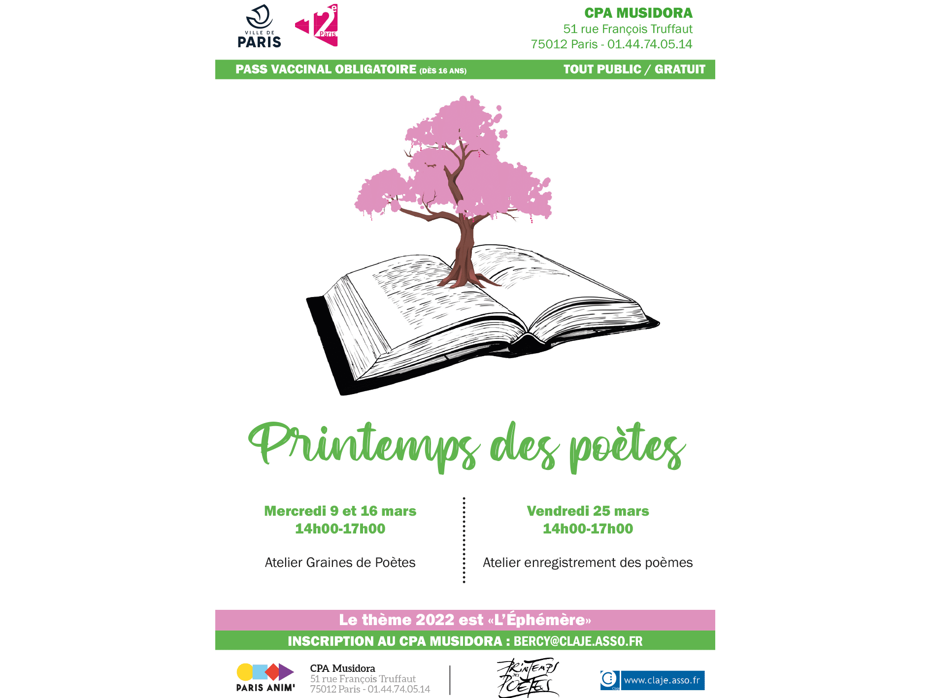 [Atelier] Printemps des poètes – Claje