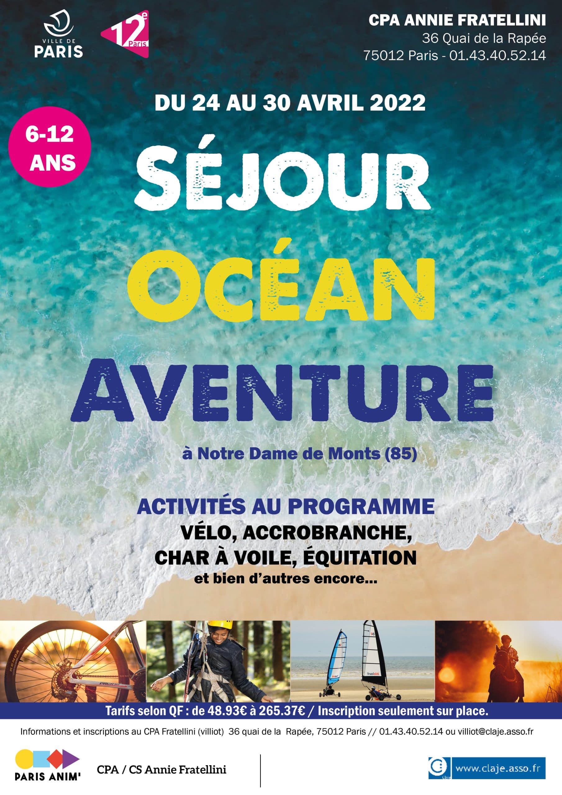 [Séjour] OCEAN AVENTURE – Claje