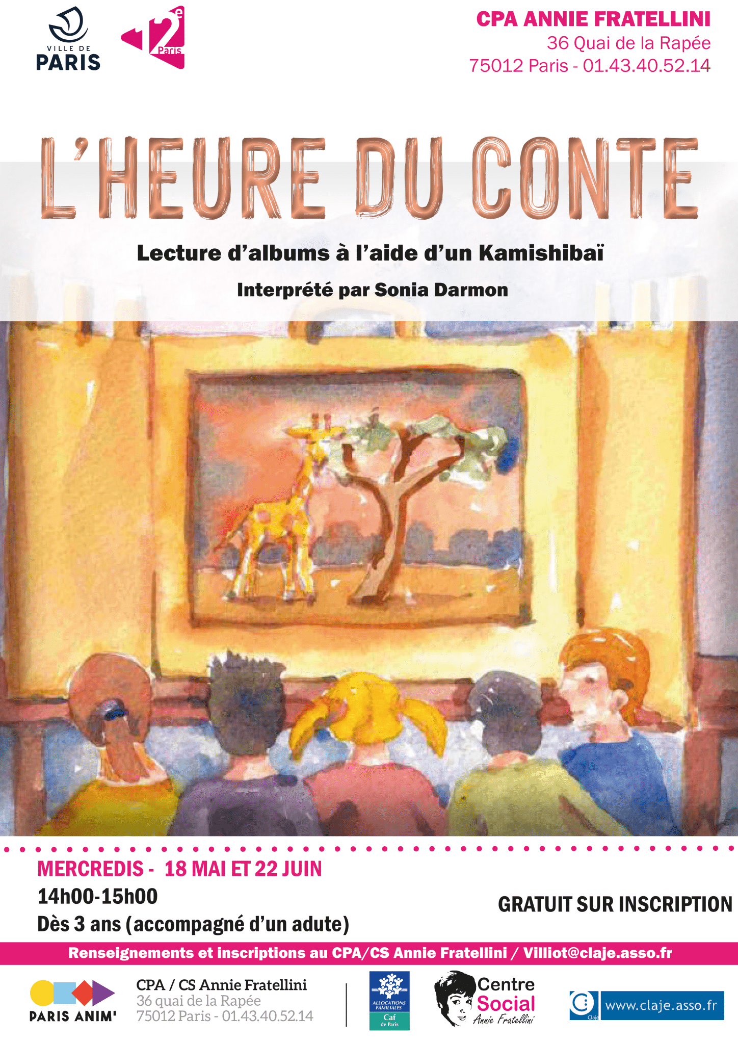 [Spectacle] Lecture contes – Claje