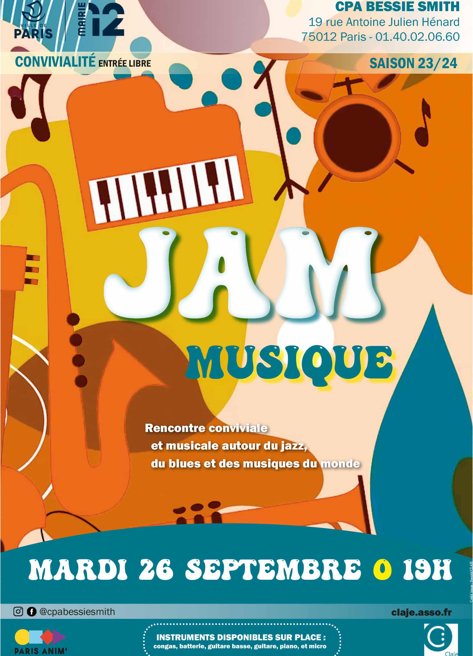 [Soirée] JAM Musique – Claje