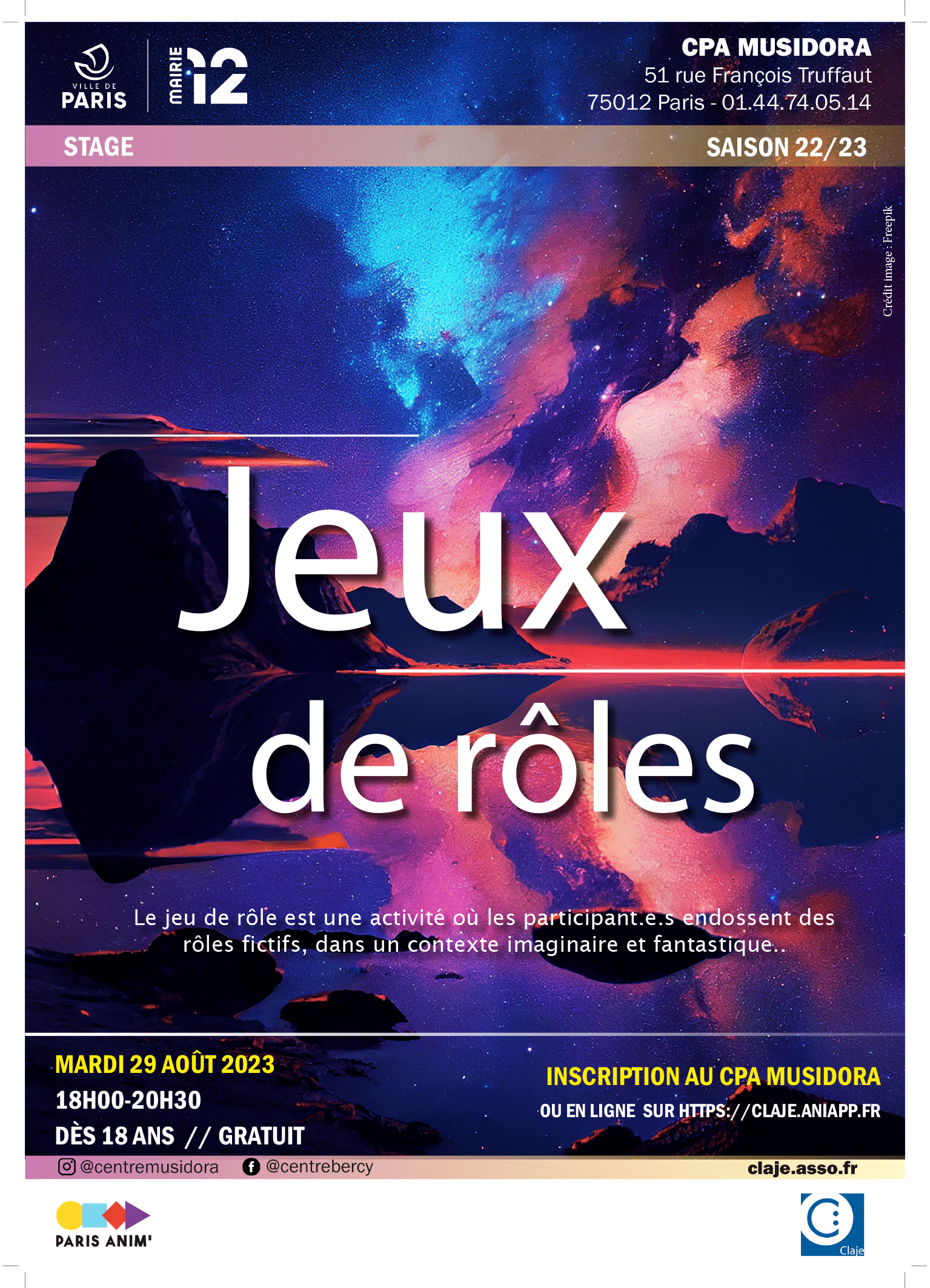 [Stages] Stages de fin d’été au CPA Musidora – Claje