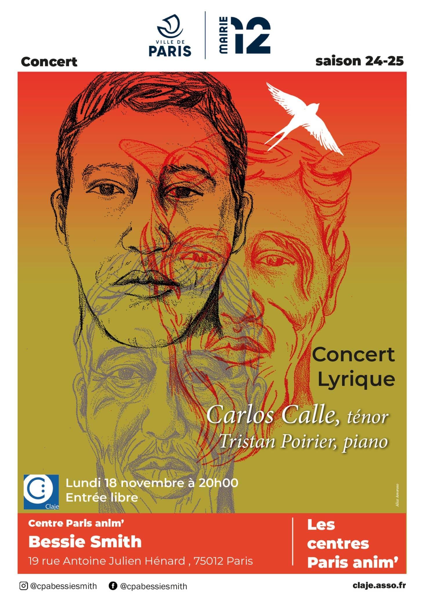 [Concert] Lyrique de Carlos Calle et Tristan Poirier – Claje