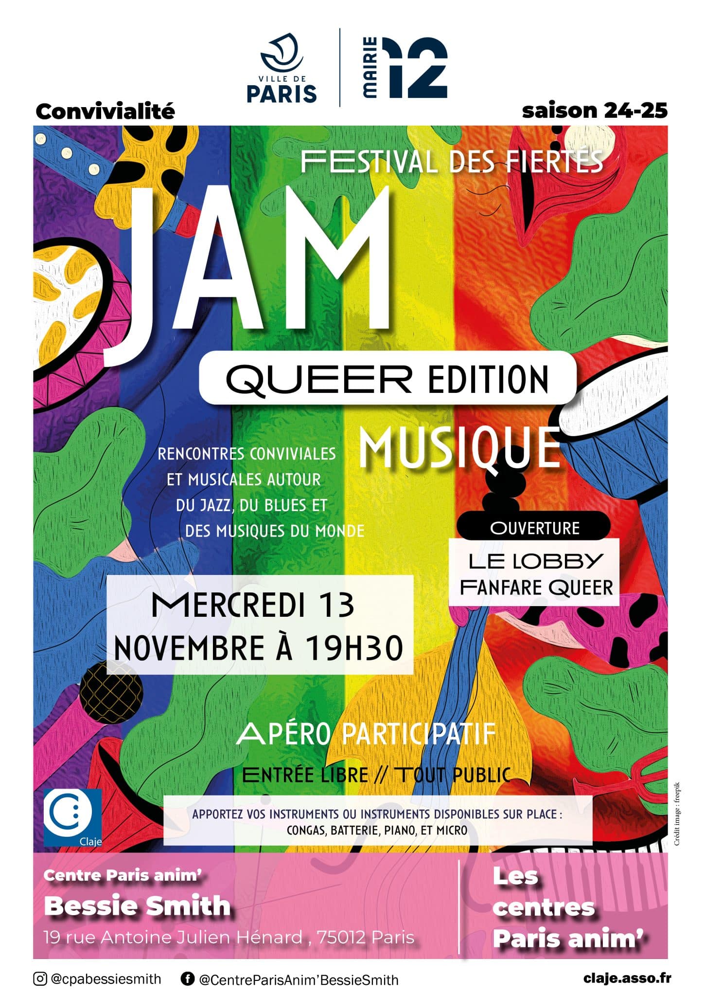 [Festival des fiertés] Queer Jam – Claje