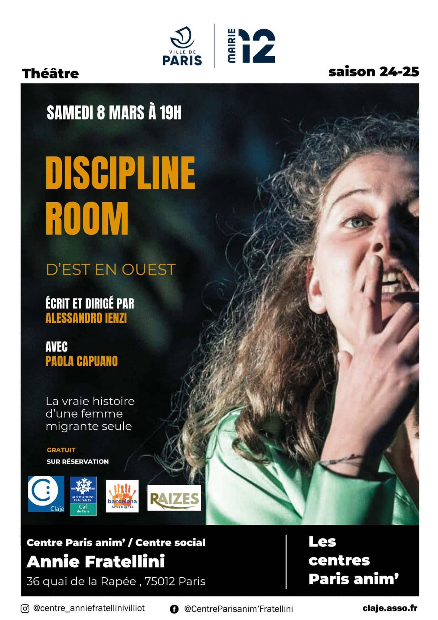 [Théâtre] Discipline Room : d’Est en Ouest – Claje